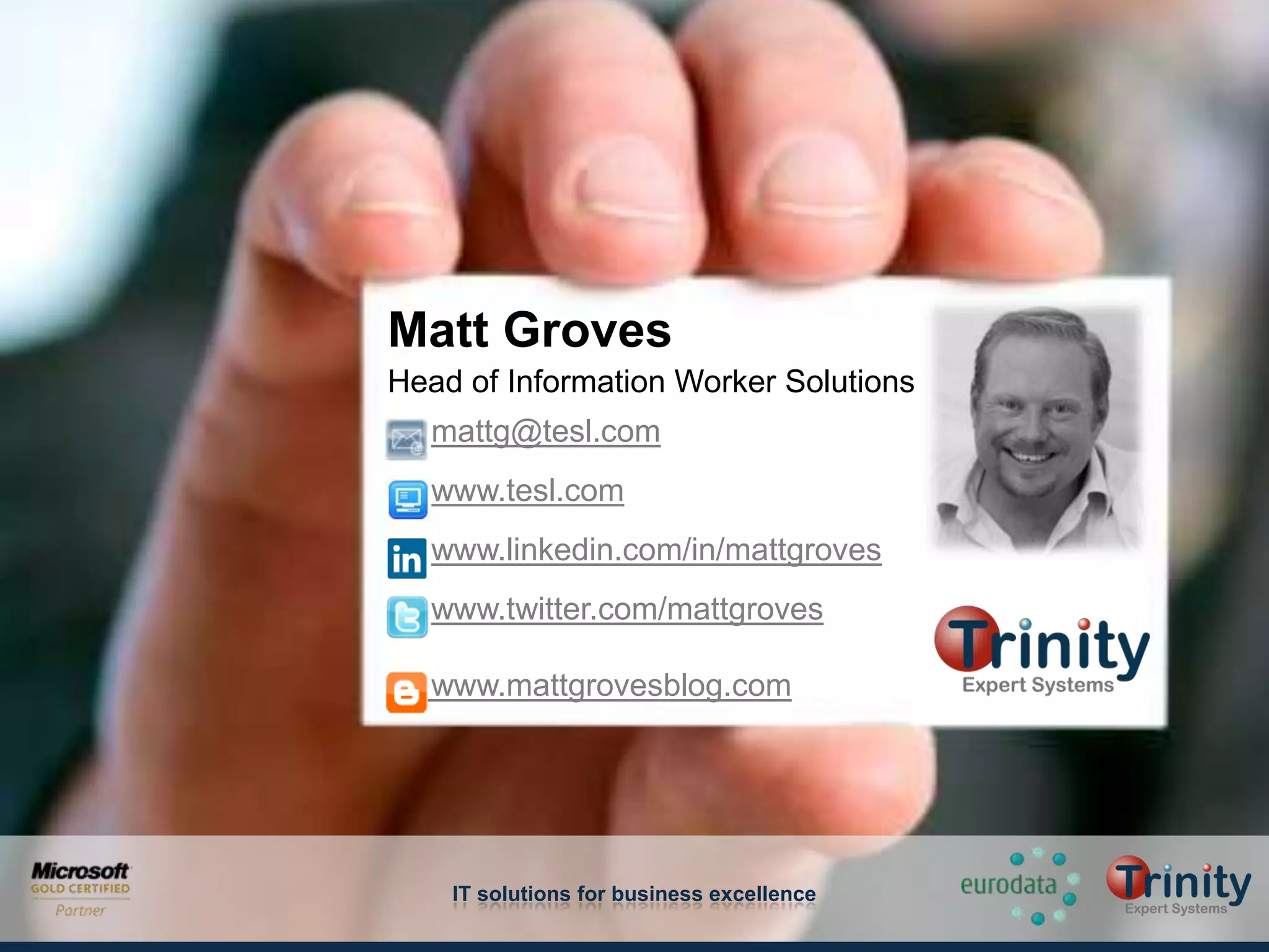 Demystifying the desktop - Matt Groves | PPTX | Computer Software and Applications | Computing