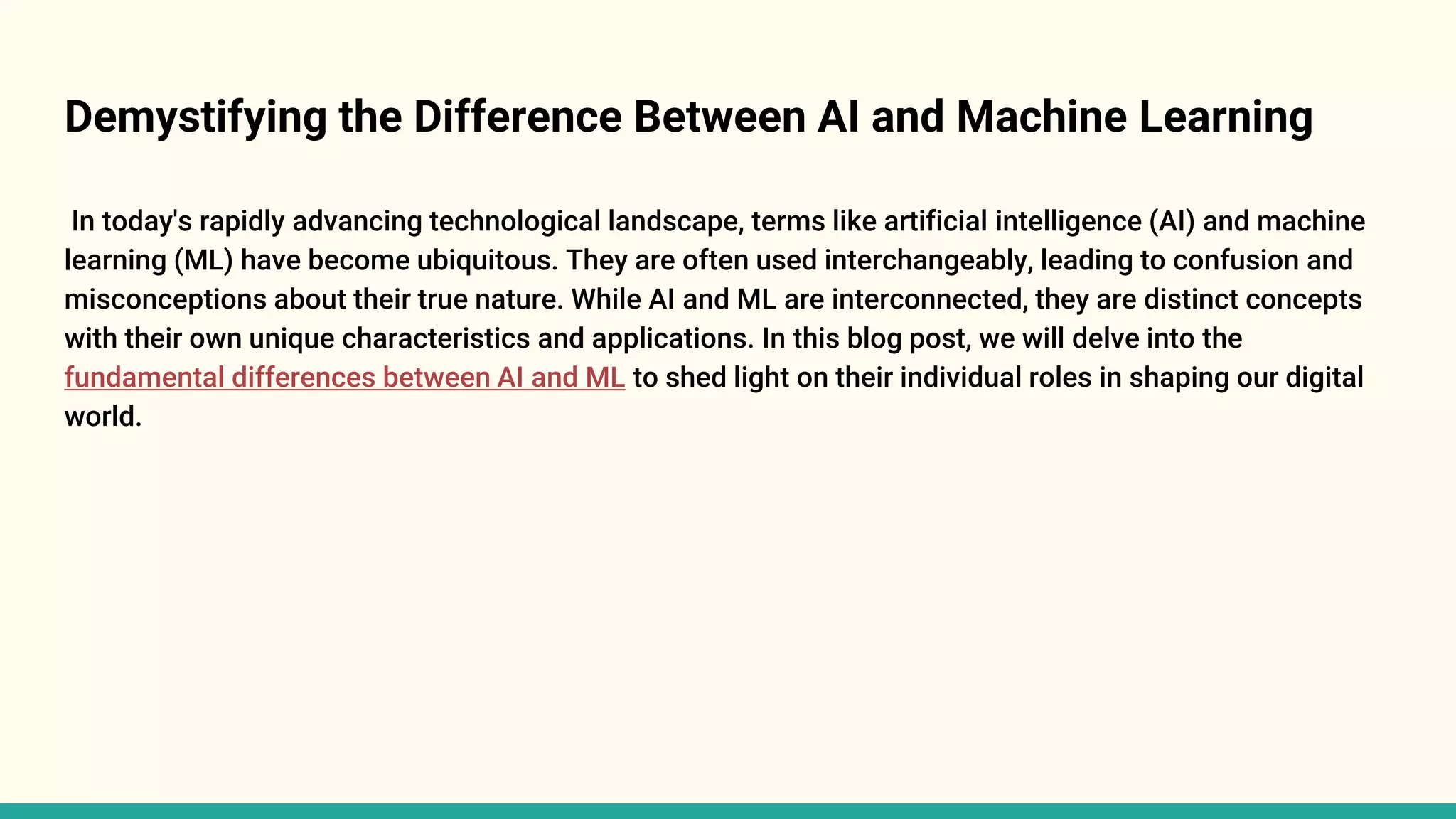The Ultimate Guide On Difference Between AI And Machine Learning | PPT