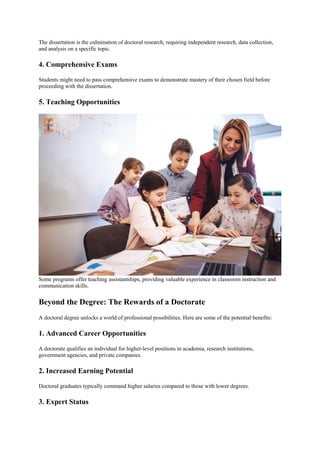 Demystifying the Doctorate: A Guide to Doctoral Programs and Their ...