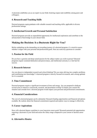 Demystifying the Doctorate: A Guide to Doctoral Programs and Their ...