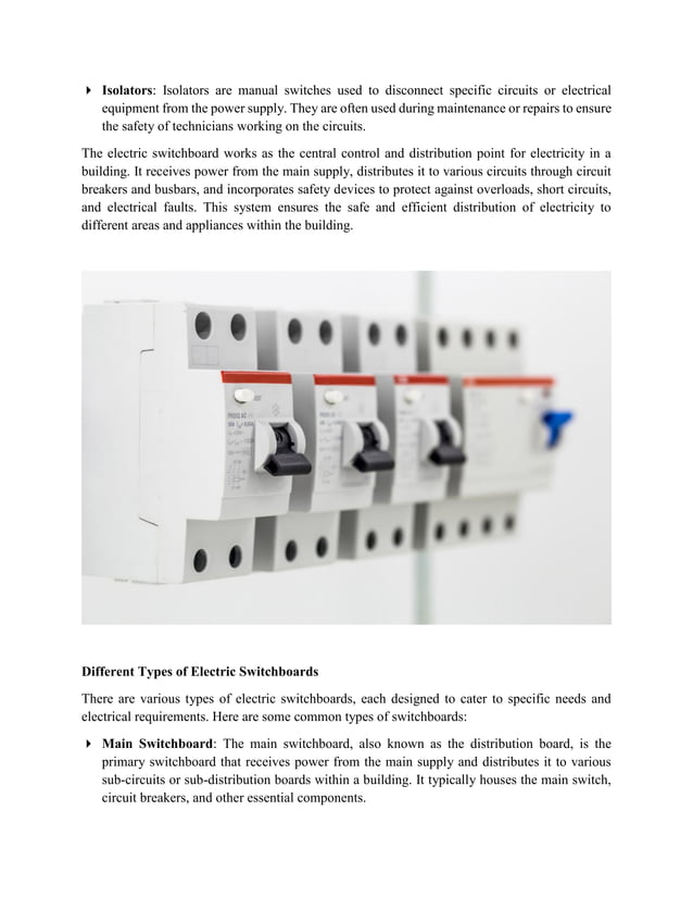 Demystifying the Electric Switchboard: Everything You Need to Know! | PDF