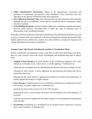 Demystifying the Electric Switchboard: Everything You Need to Know! | PDF