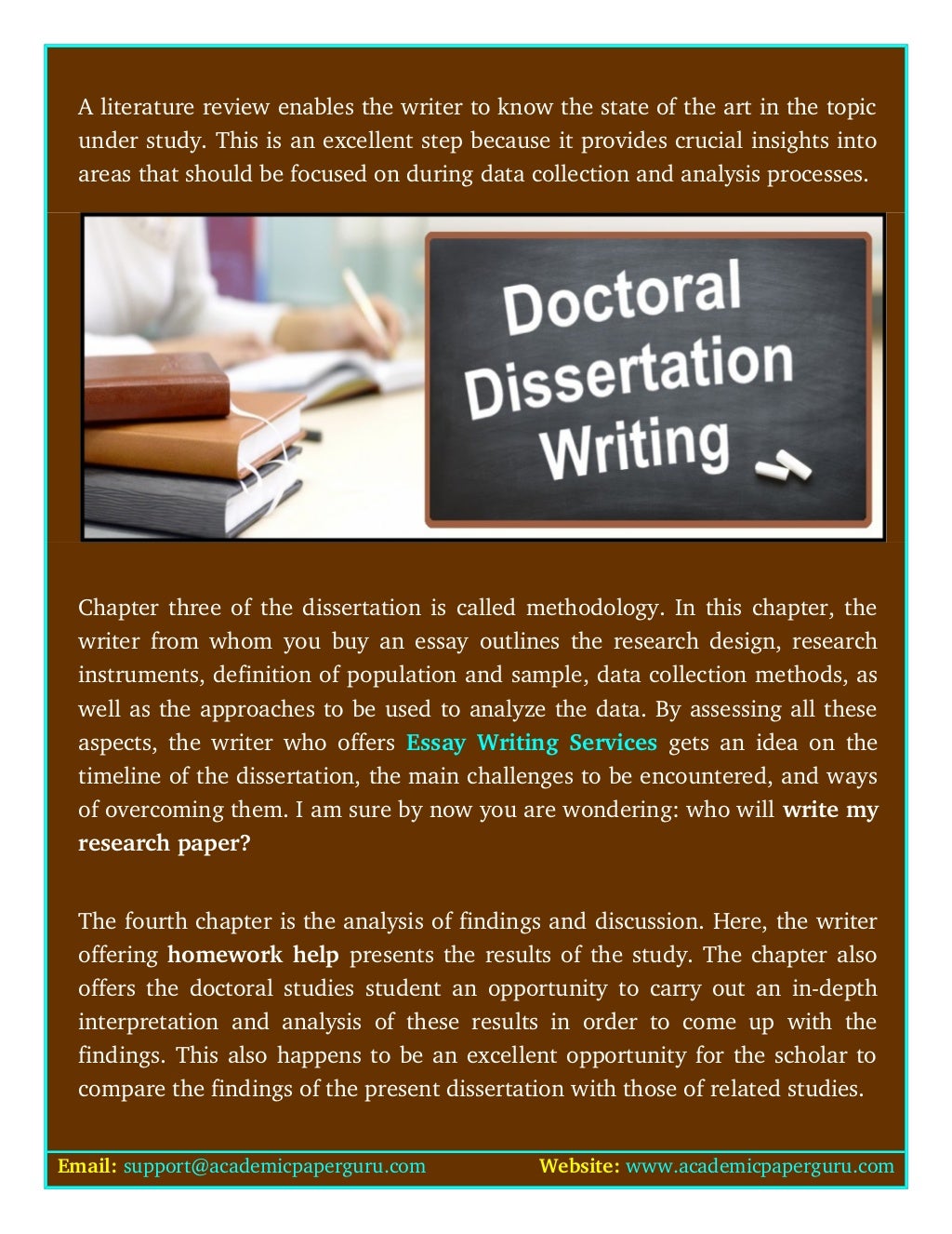 Demystifying The Five Chapters That Make Up A Doctoral Dissertation