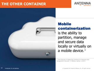 Demystifying the Mobile Container - PART 2 | PPT