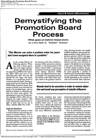 Demystifying the promotion board process | PDF