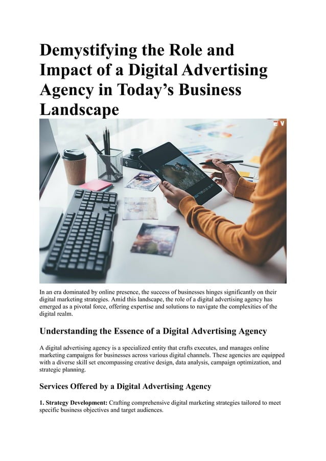 Top 6 Services Offered By Digital Advertising Agency | Enterprise Wired ...