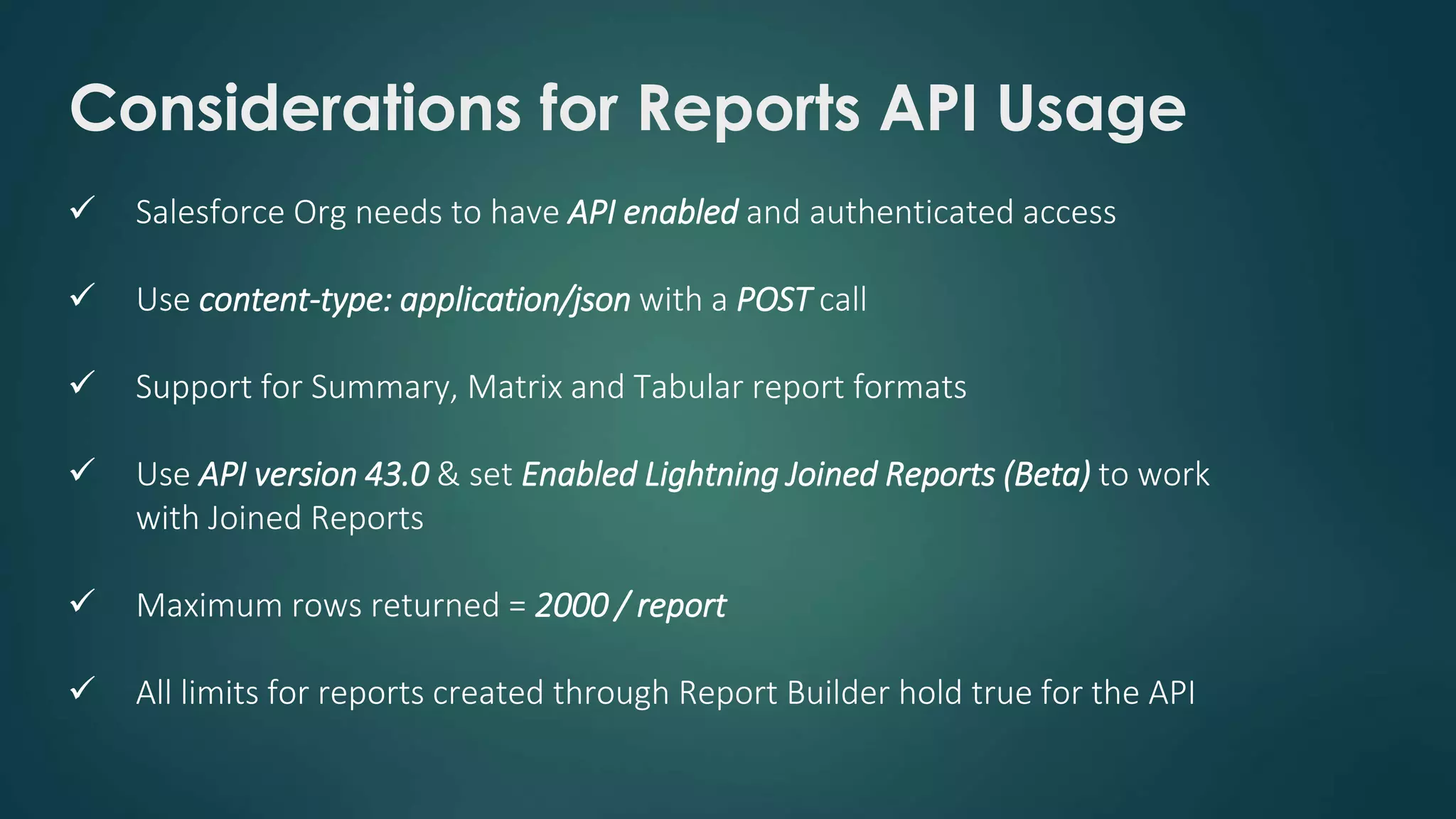 Demystifying the salesforce reports api | PPTX | Internet | Computing