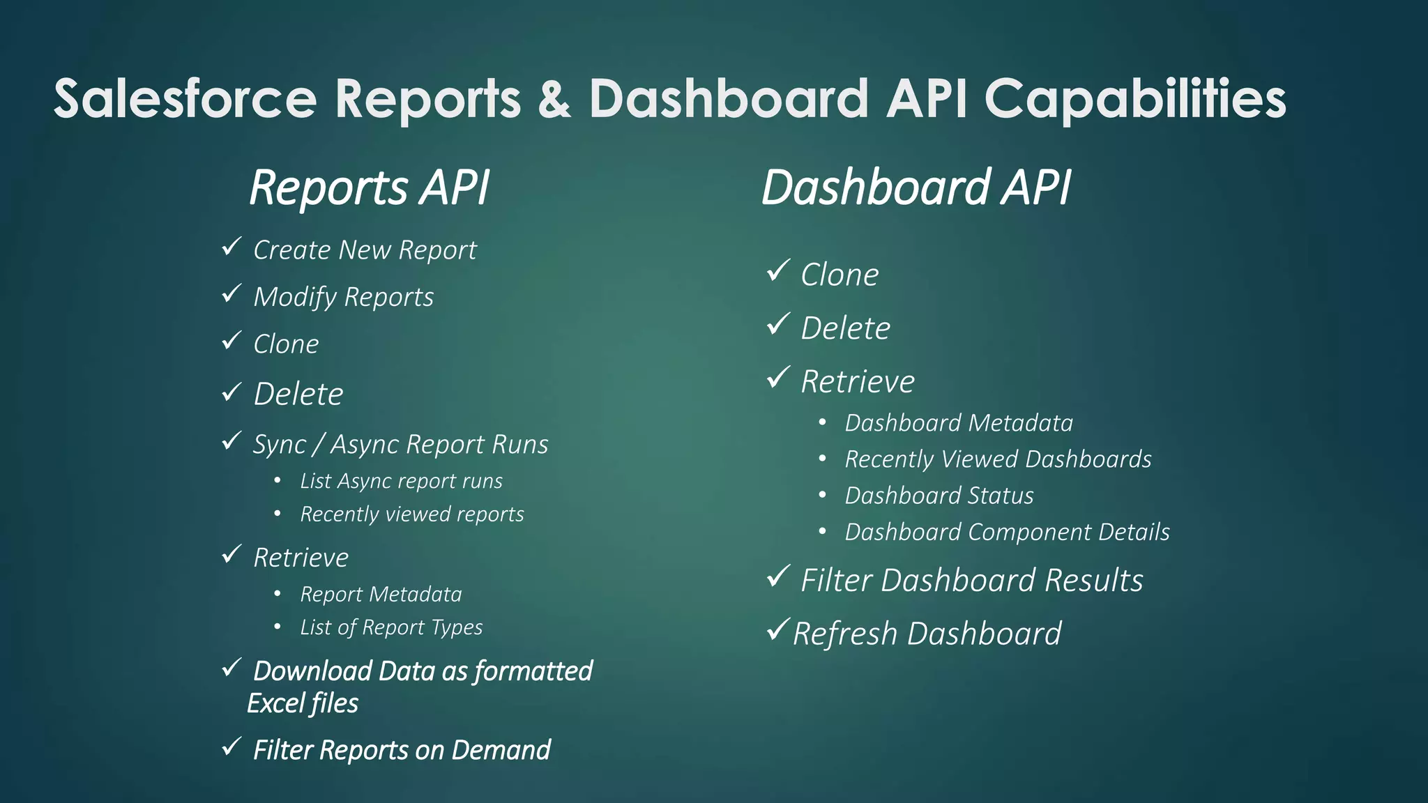 Demystifying the salesforce reports api | PPTX | Internet | Computing