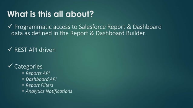 Demystifying the salesforce reports api | PPTX | Internet | Computing