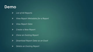 Demystifying the salesforce reports api | PPTX | Internet | Computing