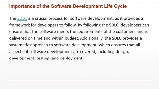 Demystifying the Software Development Life Cycle Understanding the Steps to Build Quality ...