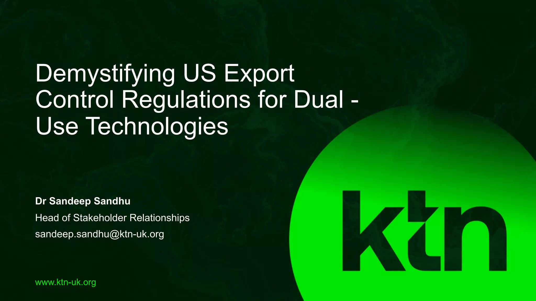 Demystifying US Export Control Regulations for Dual-Use Technologies | PDF