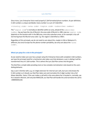 Demystify lync enterprise voice phone numbers and extension | PDF