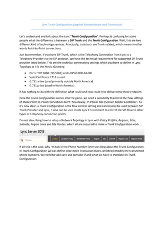 Demystify lync enterprise voice phone numbers and extension | PDF