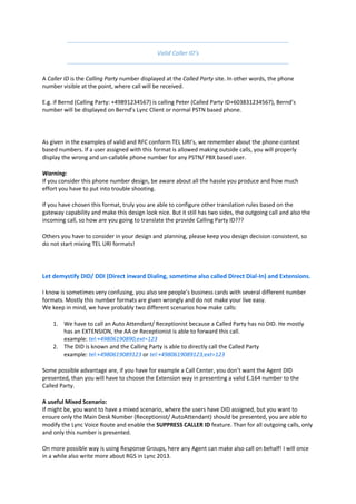 Demystify lync enterprise voice phone numbers and extension | PDF