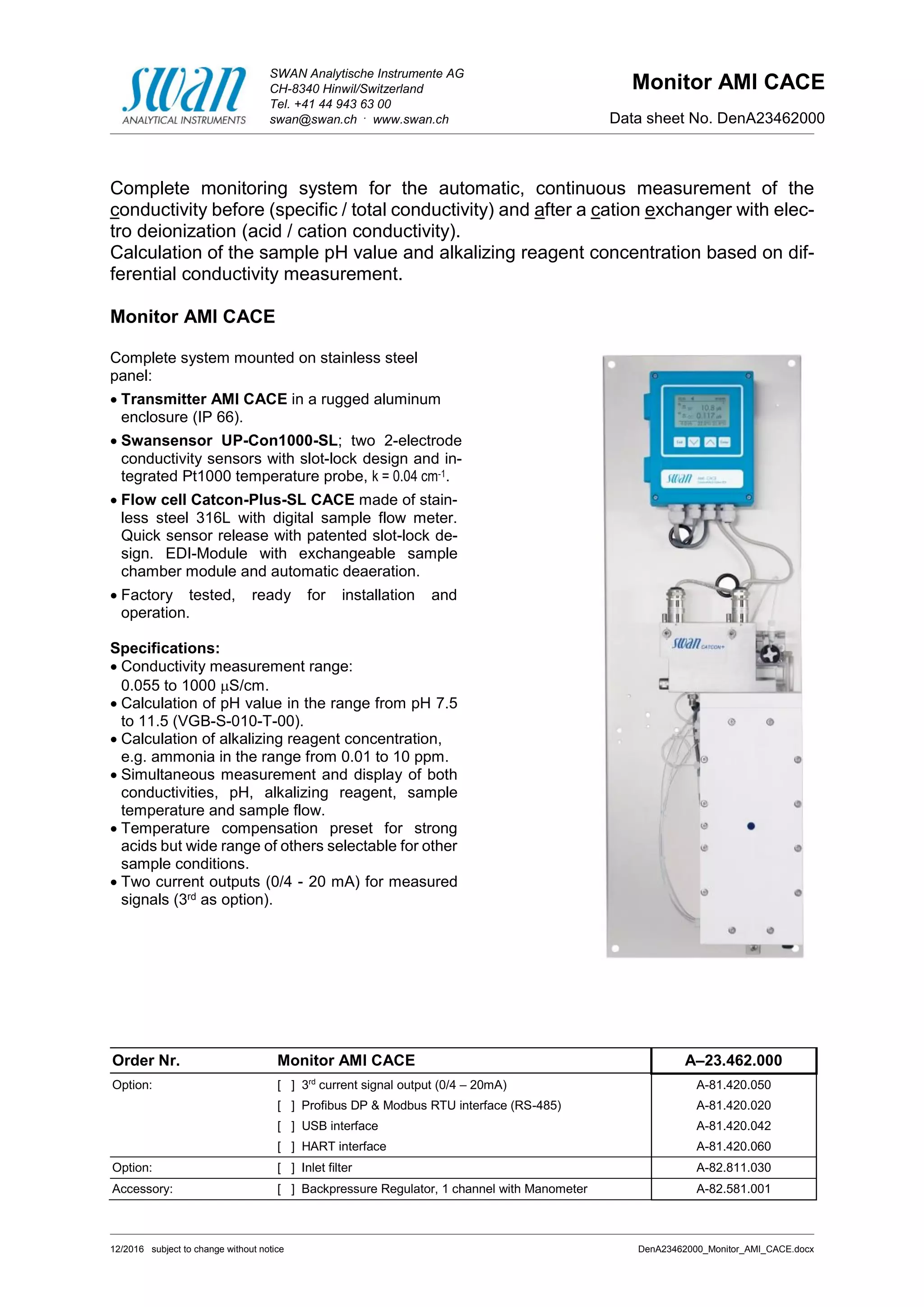 Continuous Conductivity Monitoring Instrument for Industrial ...