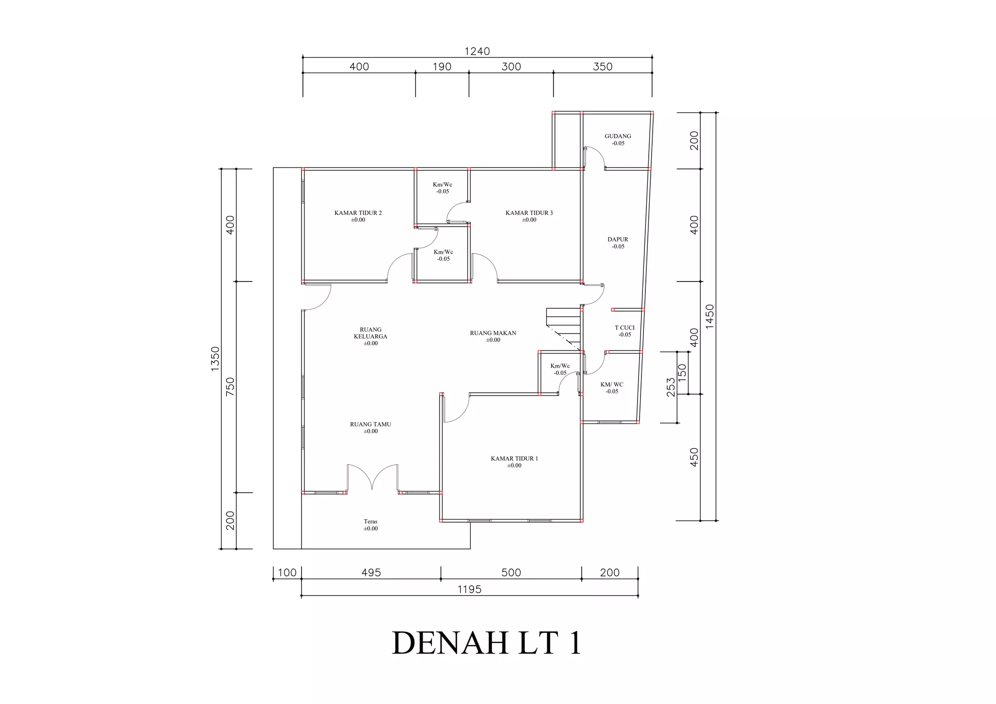 DENAH LT 1_merged.pdf | Bath and Shower | Personal Care