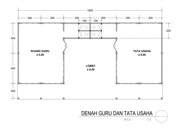 Denah Pembangunan Ruang Guru dan Asisten | PDF