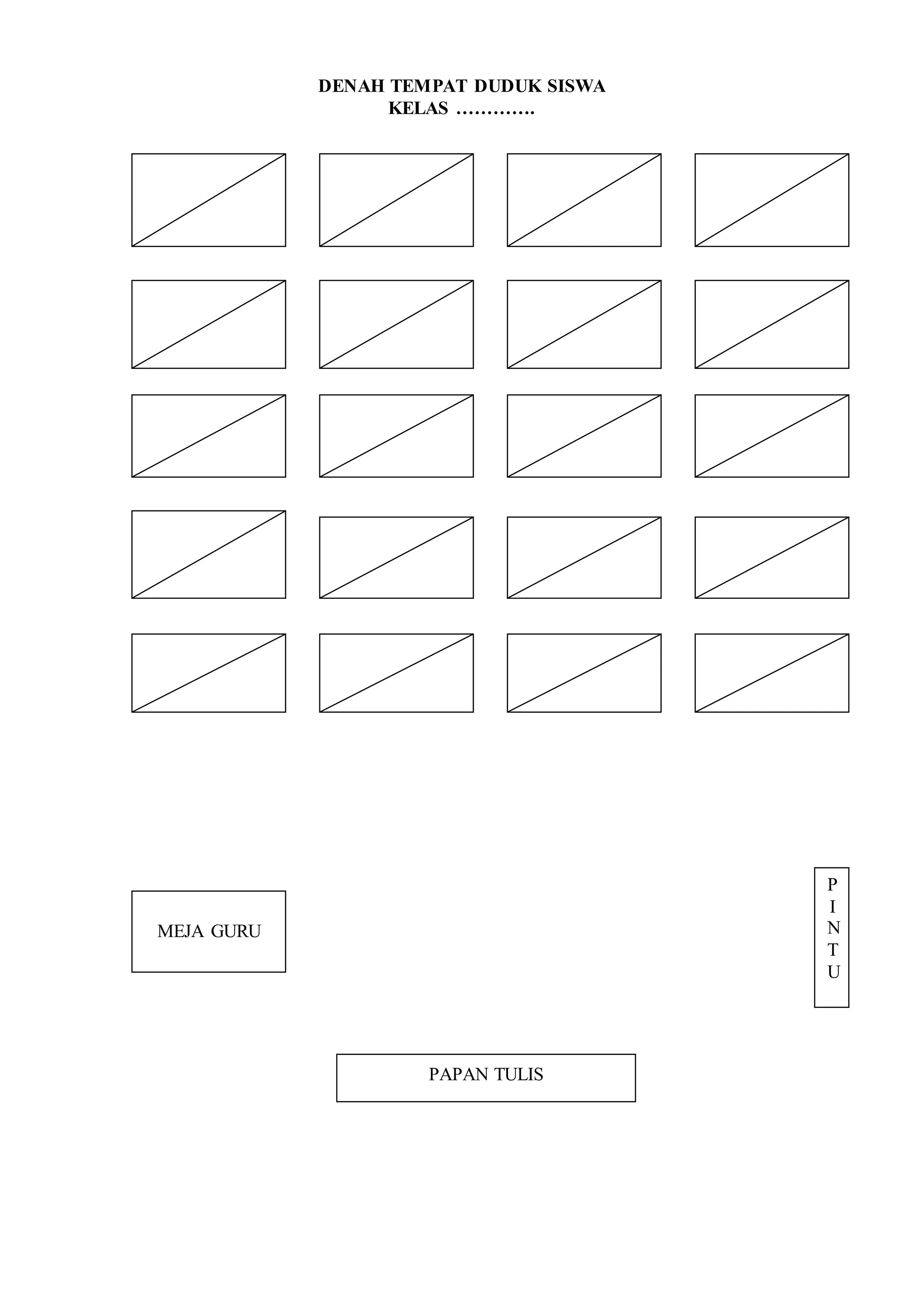 Denah tempat duduk siswa | DOCX