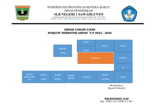 DENAH UJIAN SLB tahun ajaran 2024 sampai 2025 | DOCX