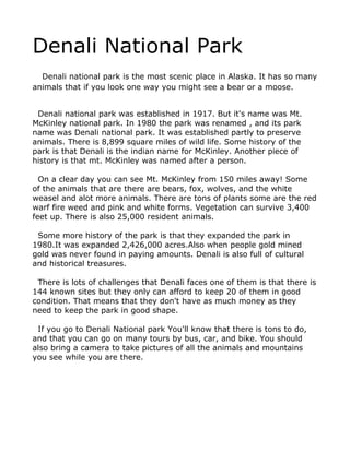 Denali national park(2) | DOC | North America Travel | Travel Locations