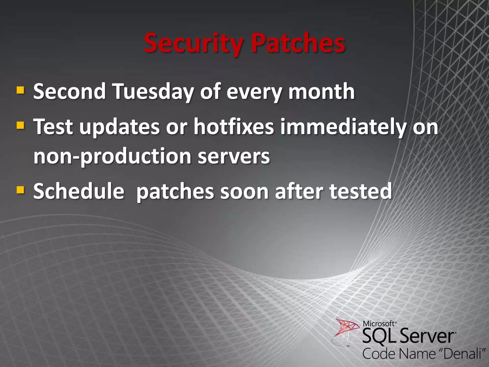 Denali Sql Server Security | PPTX | Databases | Computer Software and Applications