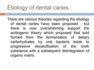 Denatal caries - Tooth decay | PPTX