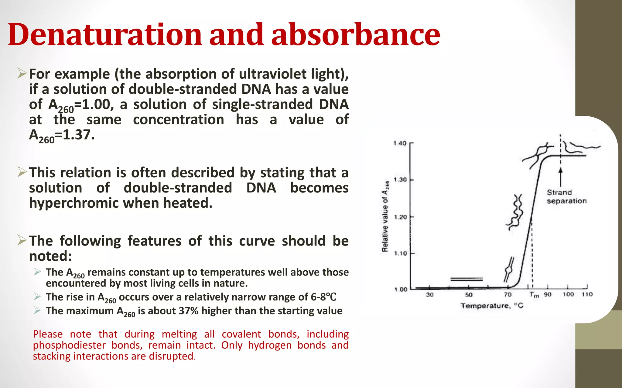 DNA Denaturation and Renaturation, Cot curves | PPTX