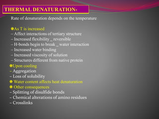 Denaturation of protein | PPTX