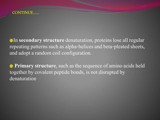 Denaturation of protein | PPTX