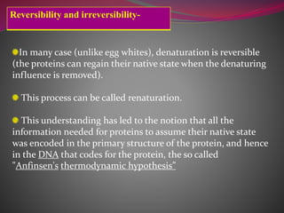 Denaturation of protein | PPTX