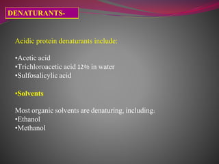 Denaturation of protein | PPTX
