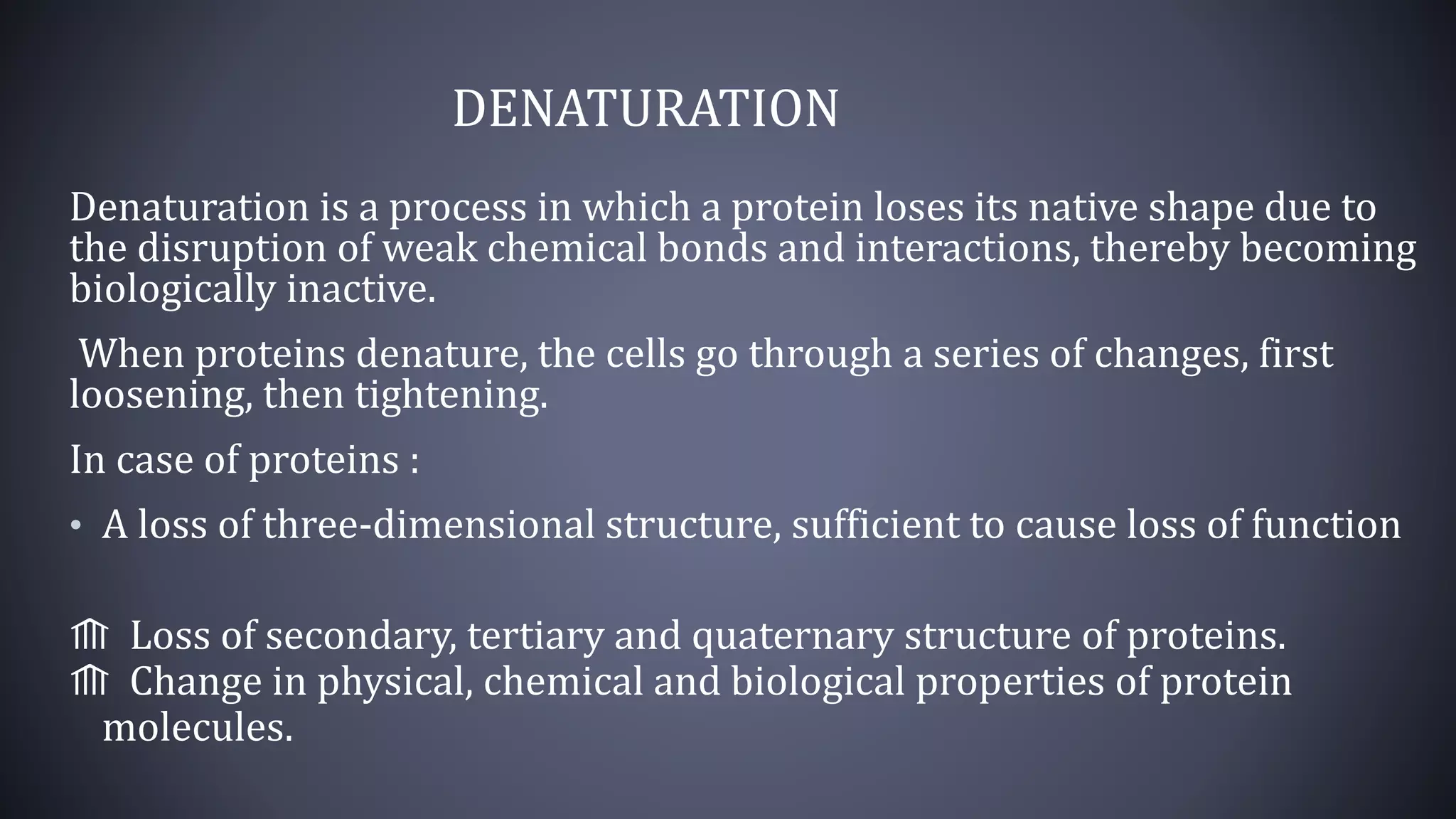Denaturation of protein | PPTX