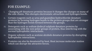 Denaturation of protein | PPTX