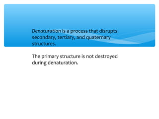 Denaturation of proteins | PPT