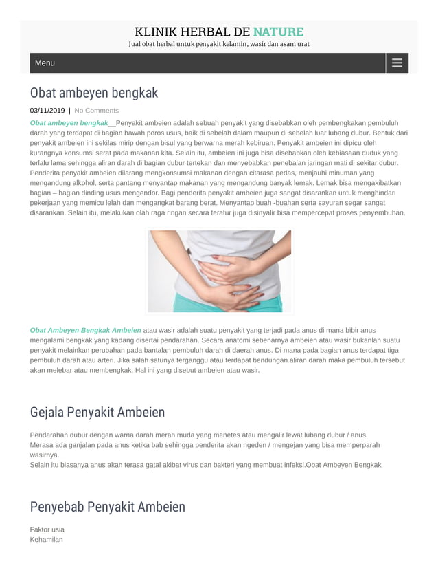 obat ambeyen yang sudah bengkak | PDF