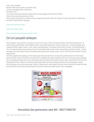 obat ambeyen yang sudah bengkak | PDF