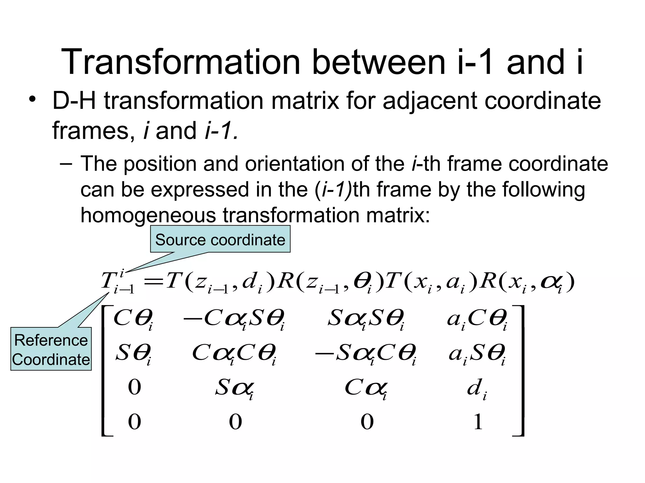 Denavit hartenberg convention | PPT