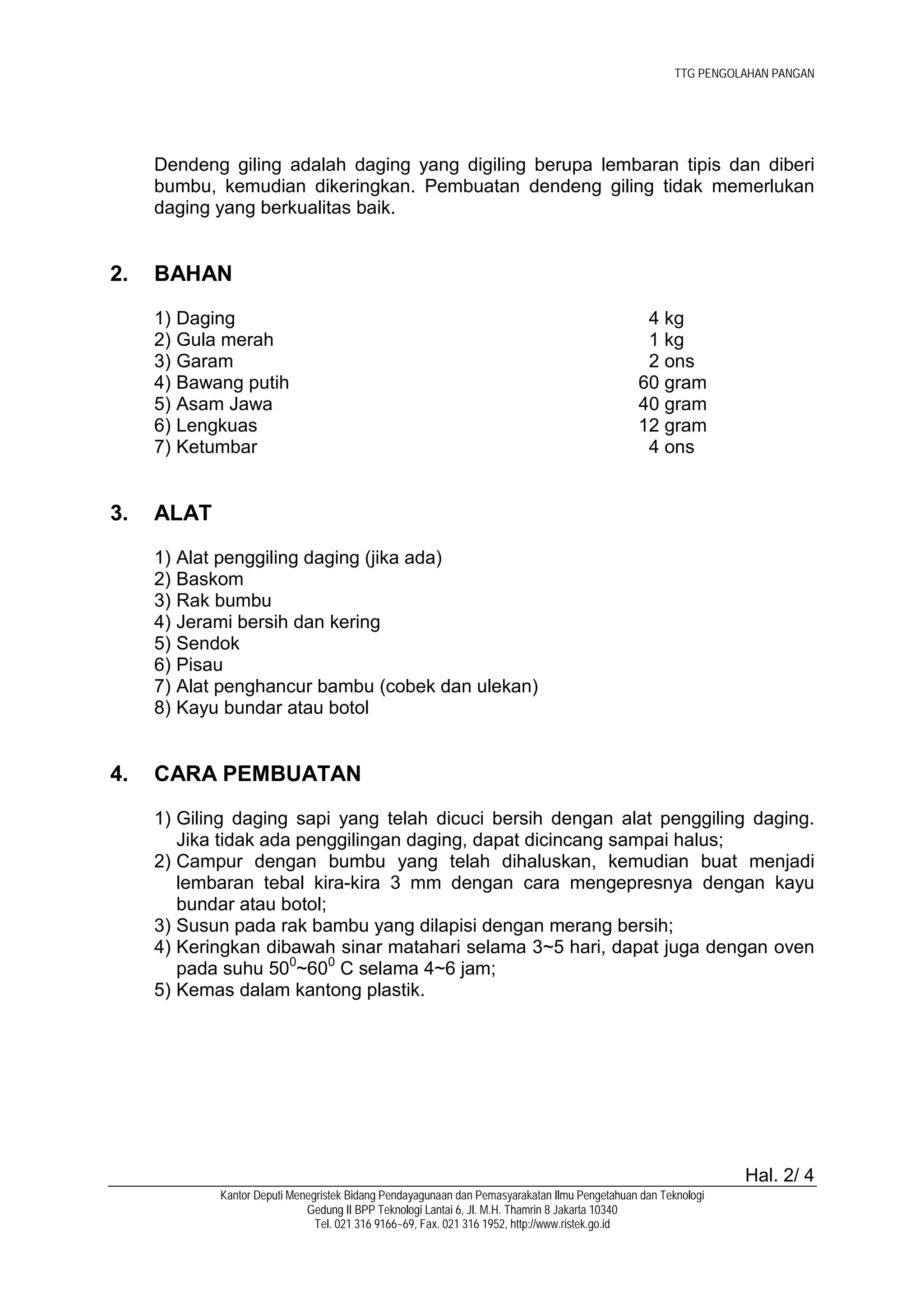 Dendeng giling | PDF