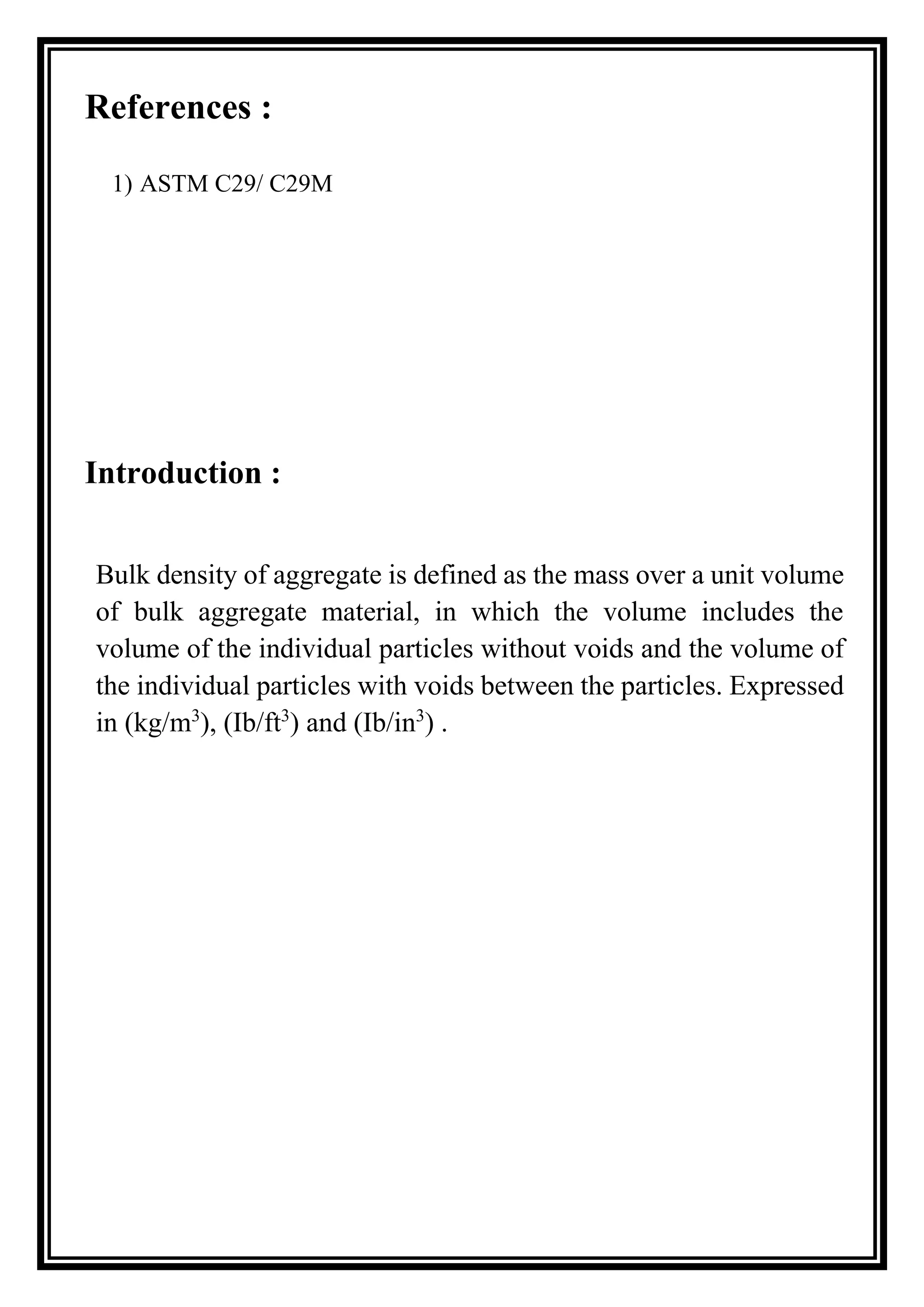 Bulk Density & Voids in Aggregate | Jameel Academy | PDF