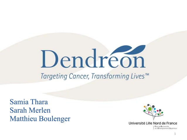 Dendreon | PPTX | Cancer | Diseases and Conditions