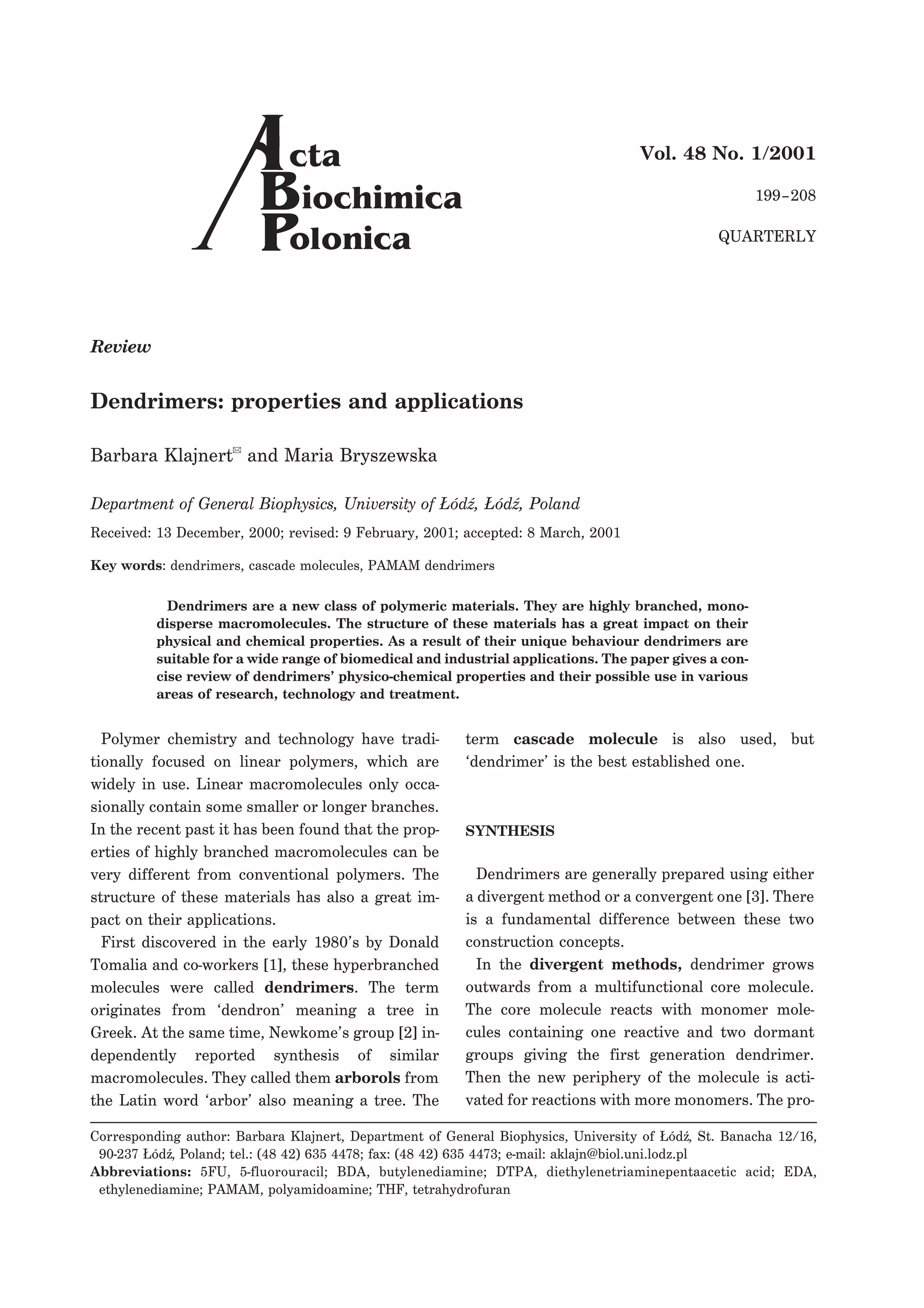 Dendrimers properties and applications.pdf