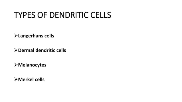 Dendritic cells functions and types | PPTX