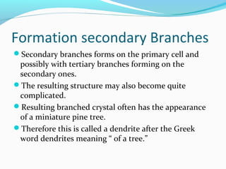 Dendritic growth in pure metals | PPT