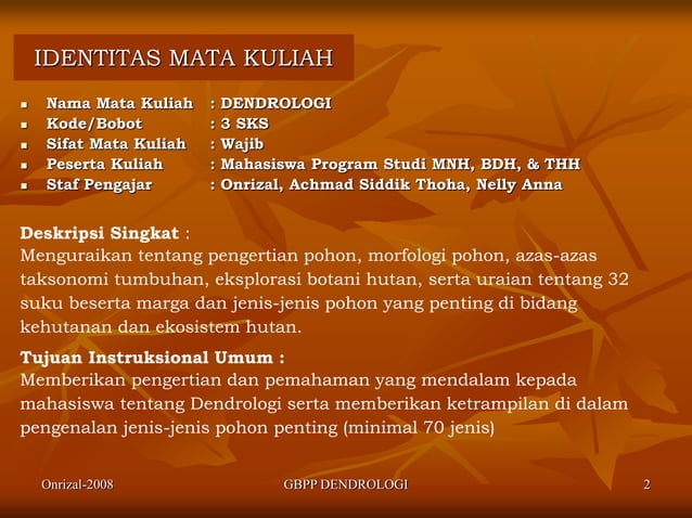 dendrologi-gbpp-08-091.ppt yang mamebahas tentang tumbuhan | PPT