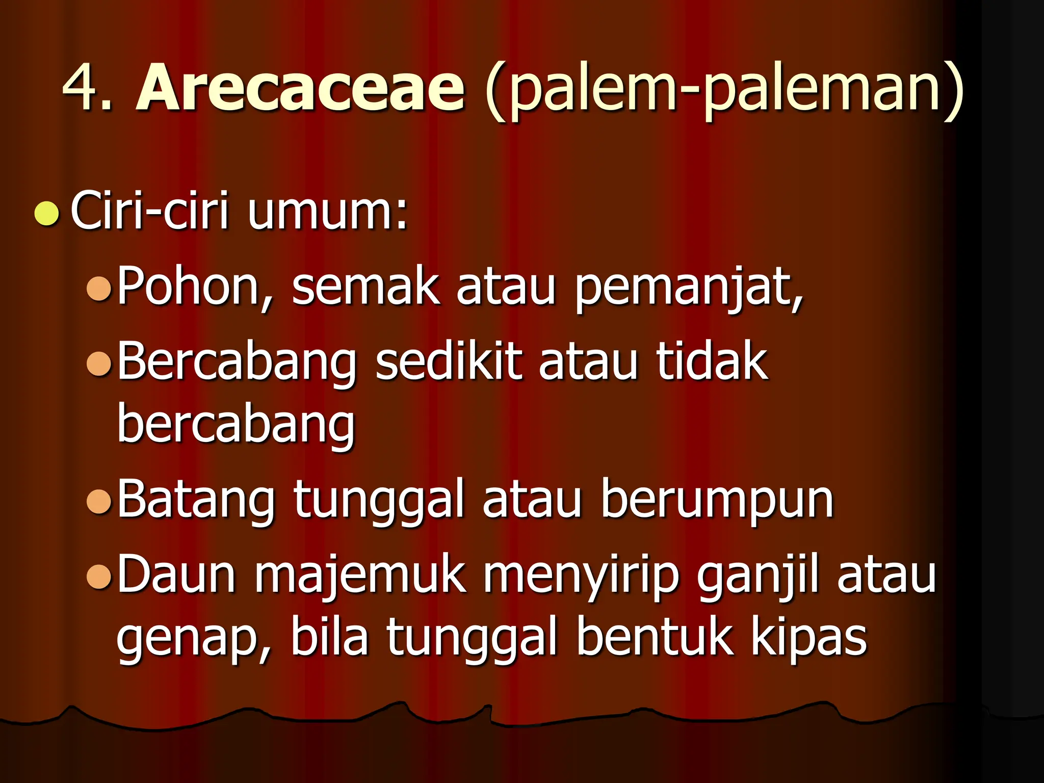 DENDROLOGI ARECACEAE, pengenalan jenis dari suku palem paleman | PPT
