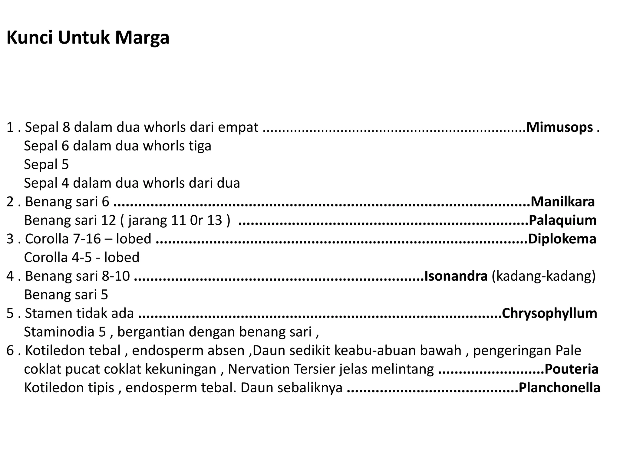 Dendrologi Sapotaceae | PPTX