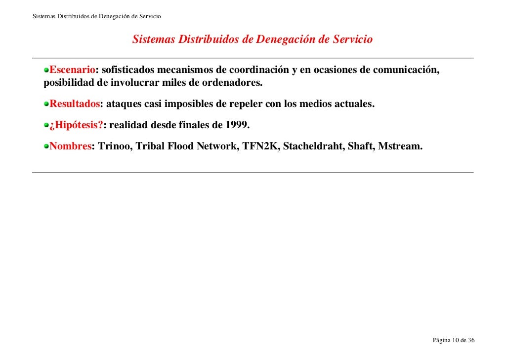Denegacion de servicio Denegacion de servicio