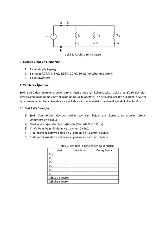 Deney 3 ve 4 | PDF
