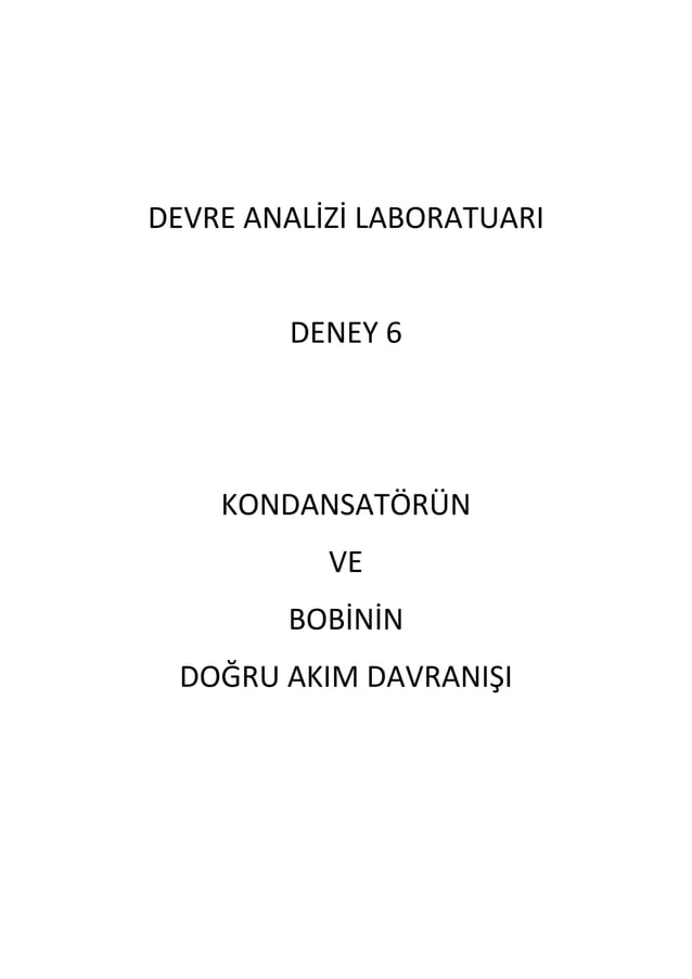 Deney 6 | PDF